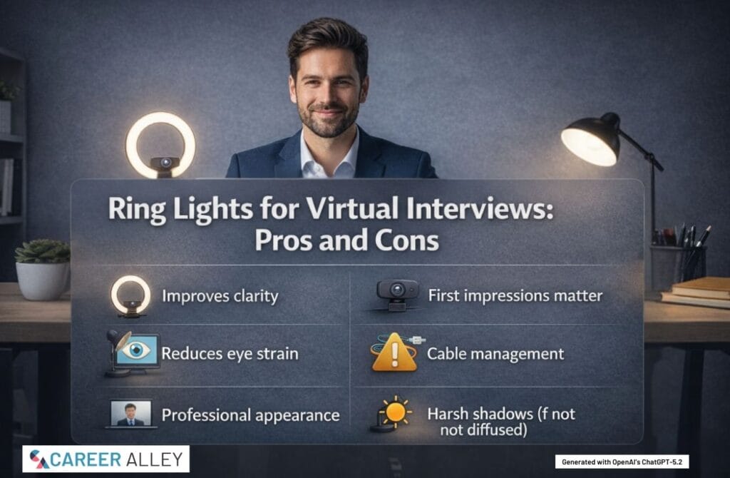 Pros of Using a Ring Light for Virtual Interviews